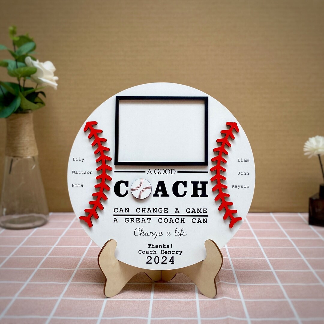 Personalized Baseball Coach Gift, Custom Team Name Number, End of ...