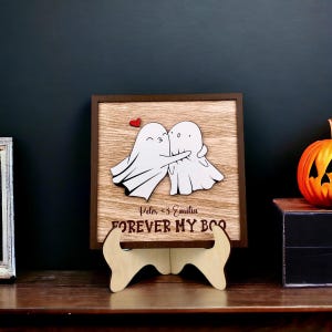 Personalized Halloween Couple Sign Forever My Boo, Custom Name ...