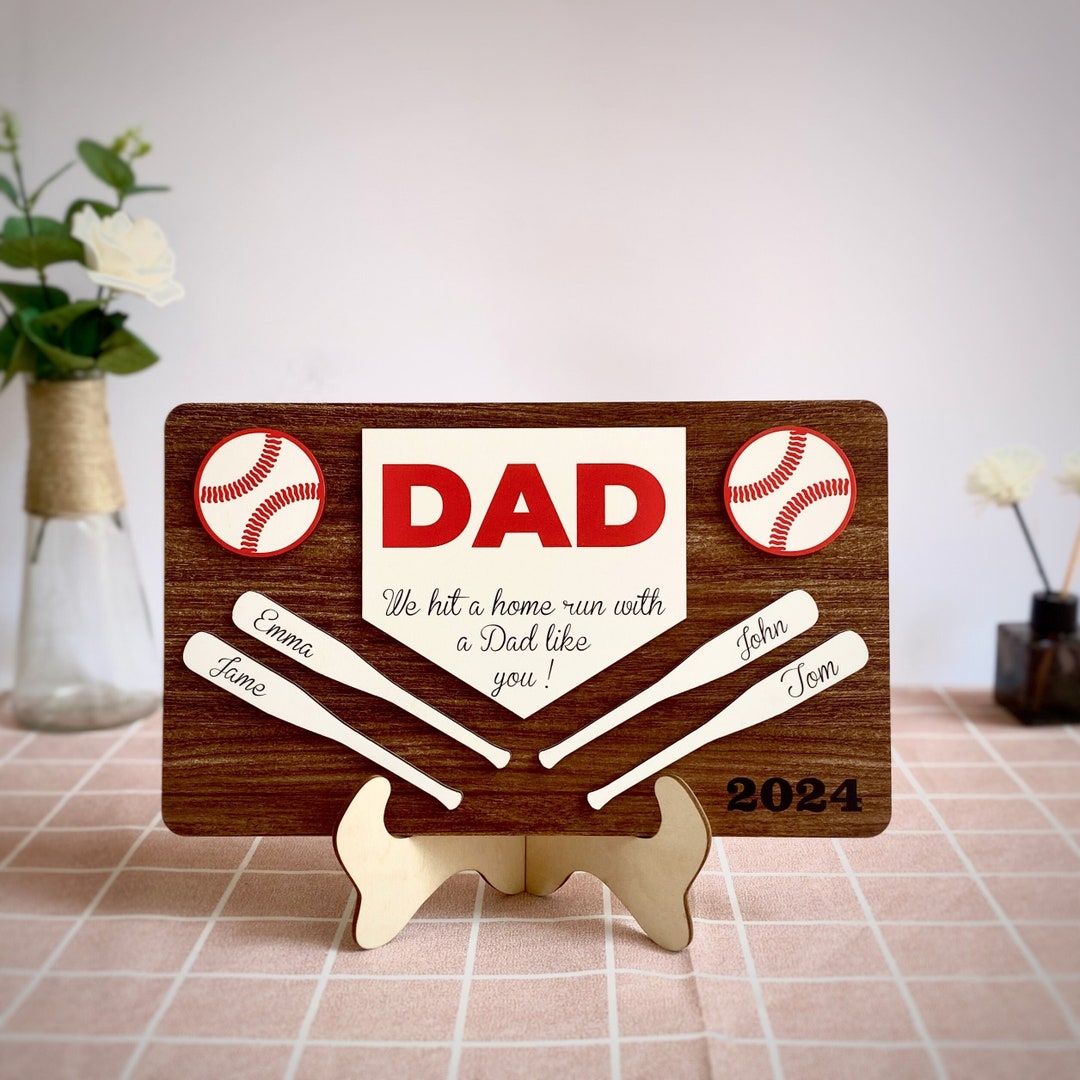 Personalized Baseball Fathers Day Gift, Custom Baseball Dad Gift With ...