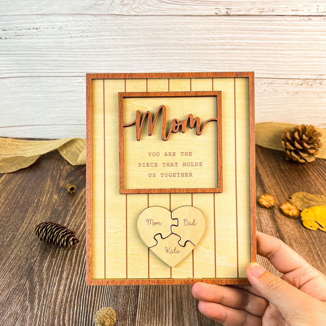 Custom Mothers Day Heart Puzzle Sign, Puzzle Gift for Mom,you Are the ...