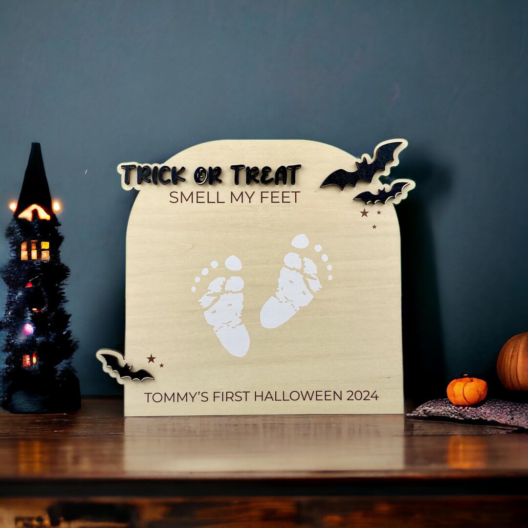Personalized Trick or Treat Halloween Keepsake, Smell My Feet Baby ...