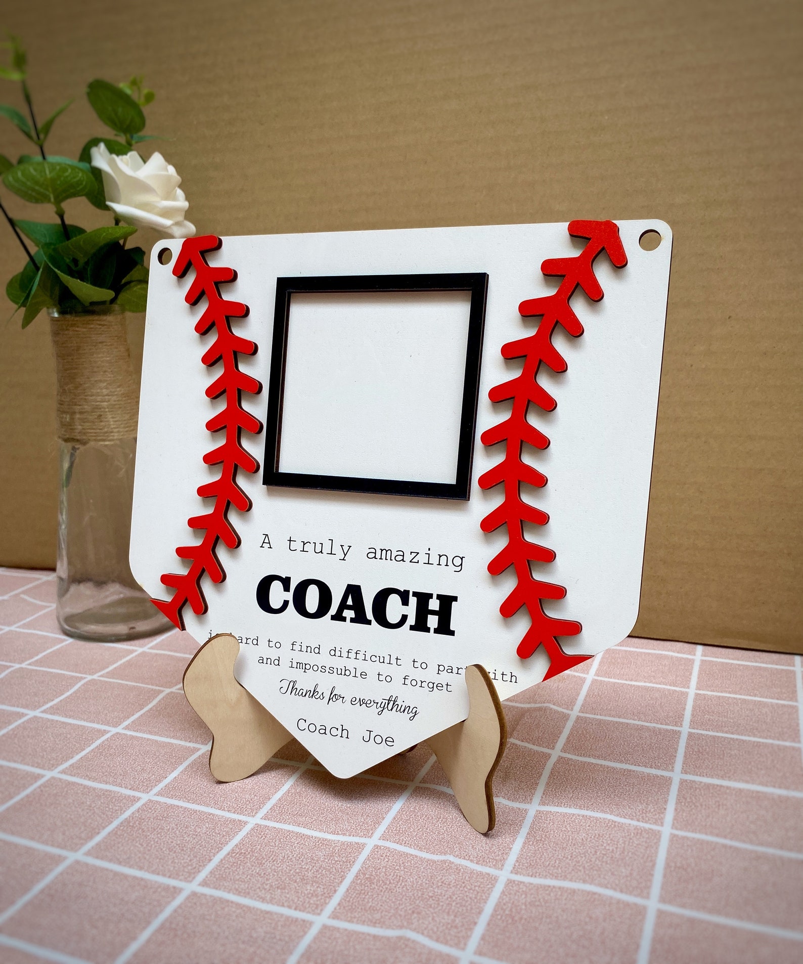Personalized Fathers Day Baseball Gift, Handmade Baseball Coach ...
