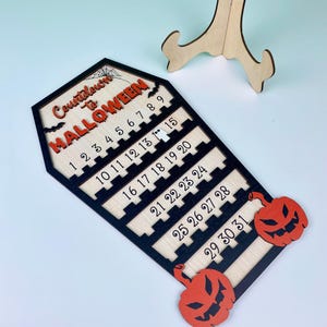 Halloween Countdown Calendar With Moveable Ghost, Spooky Countdown ...