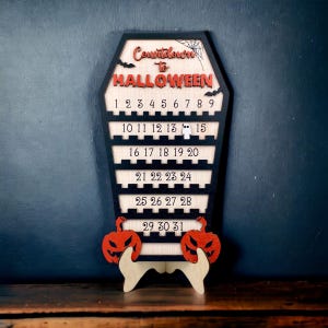 Halloween Countdown Calendar With Moveable Ghost, Spooky Countdown ...