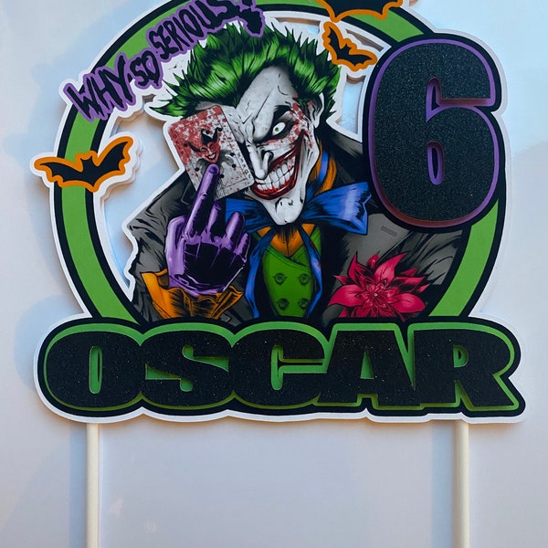 Joker Cake Topper - Etsy UK