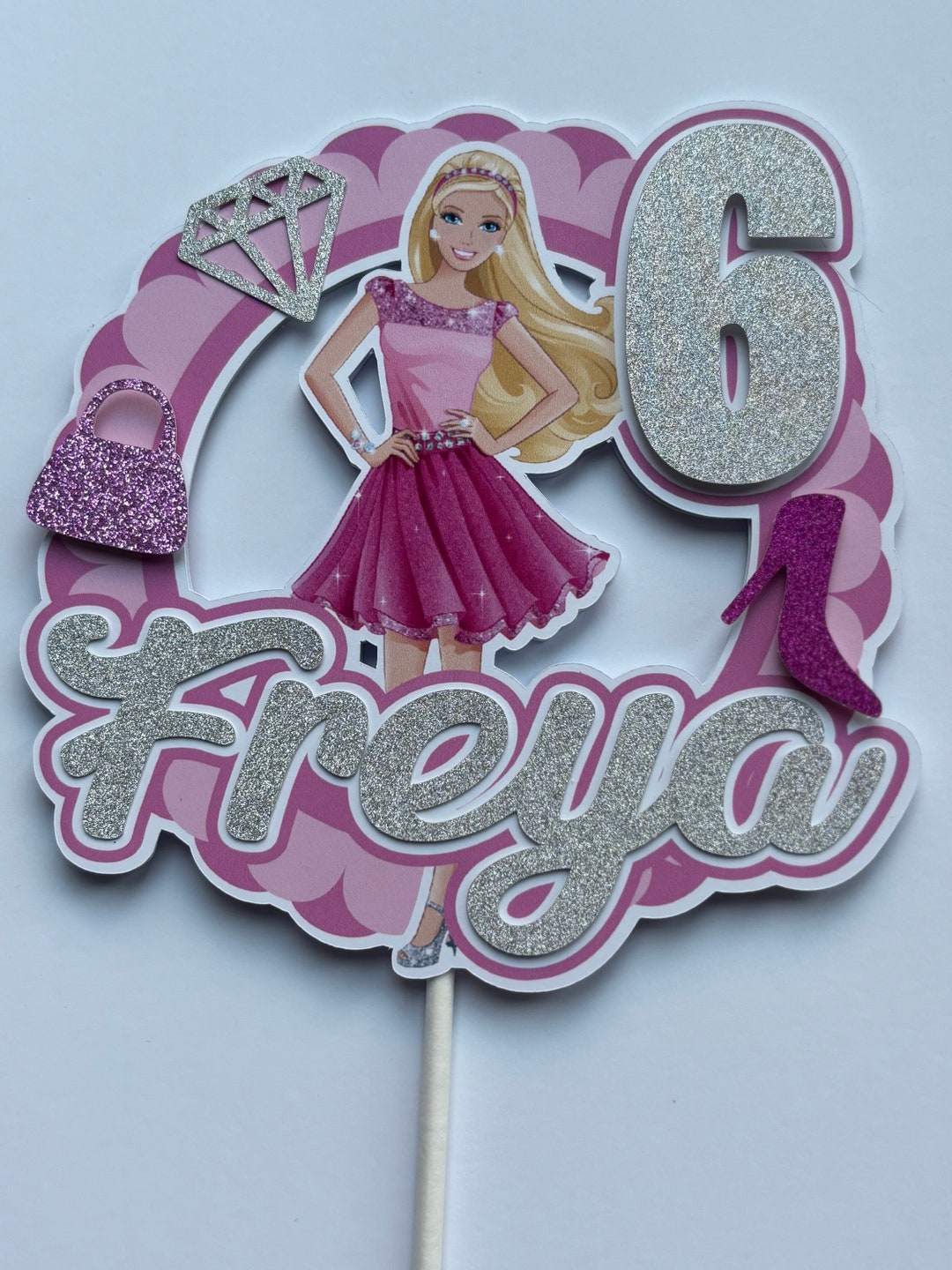 Personalised Barbie Inspired Cake Topper - Etsy UK