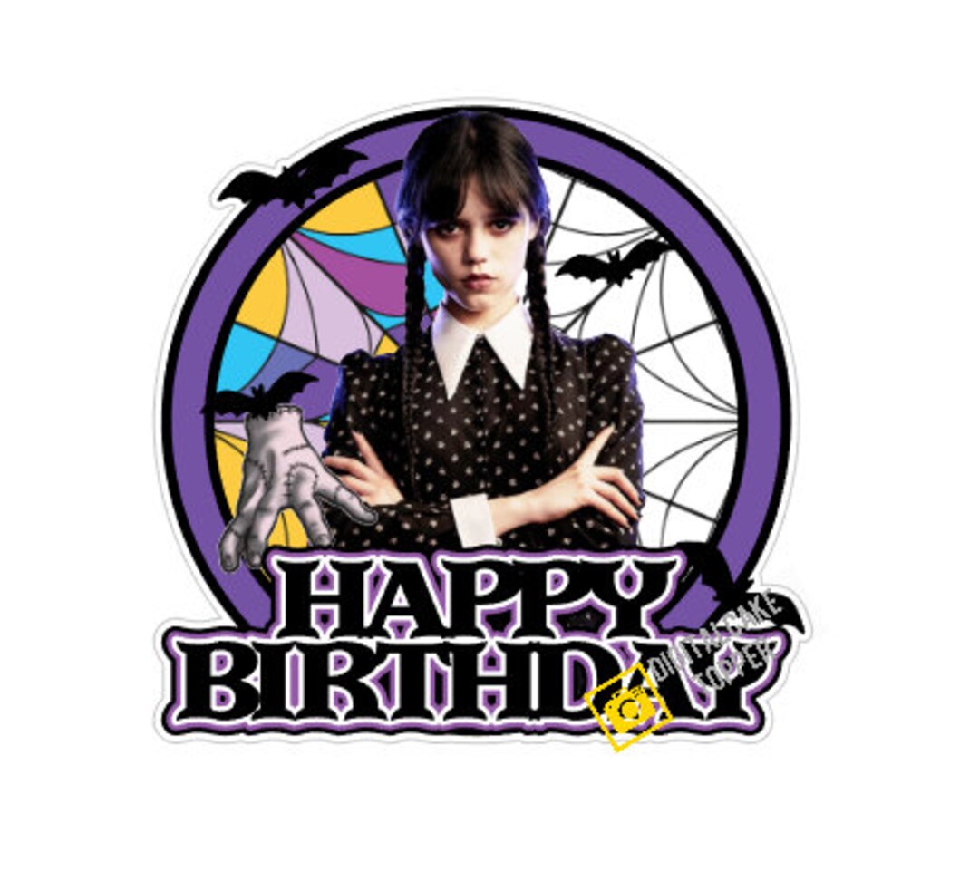 Wednesday Cake Topper Digital File, Instant Download, Print and Cut ...