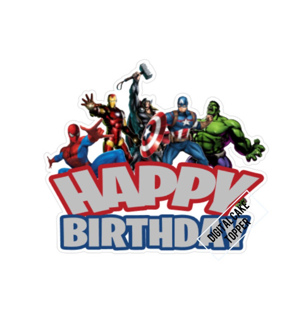Superhero Cake Topper Digital File, Instant Download, Print and Cut ...