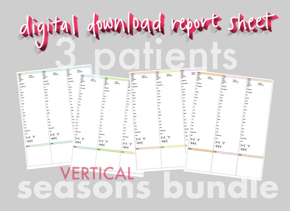 3 Patient Report Sheet/brain Digital Download. Vertical 4 | Etsy