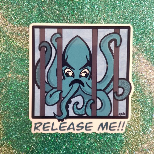 Tiny Kraken Vinyl Sticker - Etsy