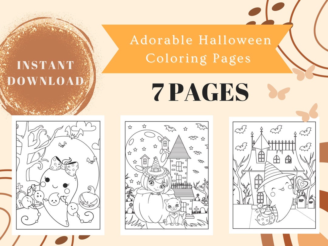 Halloween Coloring Pages for Kids, Cute Halloween Coloring Books, Not ...