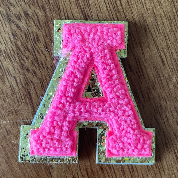 Hot Pink Letters Iron on Patch - Etsy