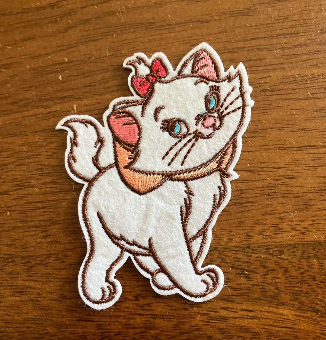 Disney Marie From Aristocats Inspired Embroidered Iron on Disney Patch ...