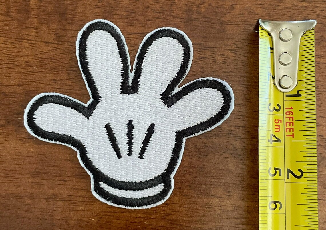 Disney Mickey Mouse Inspired Gloved Hand Embroidered Iron on Disney ...