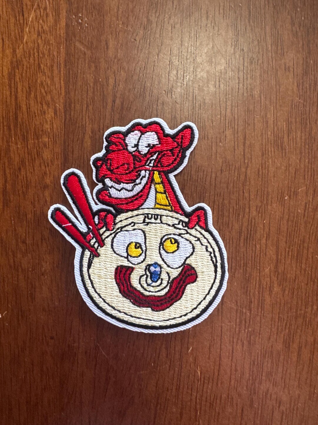 Disneys Mulan Mushu Breakfast Inspired Embroidered Iron on Patch - Etsy