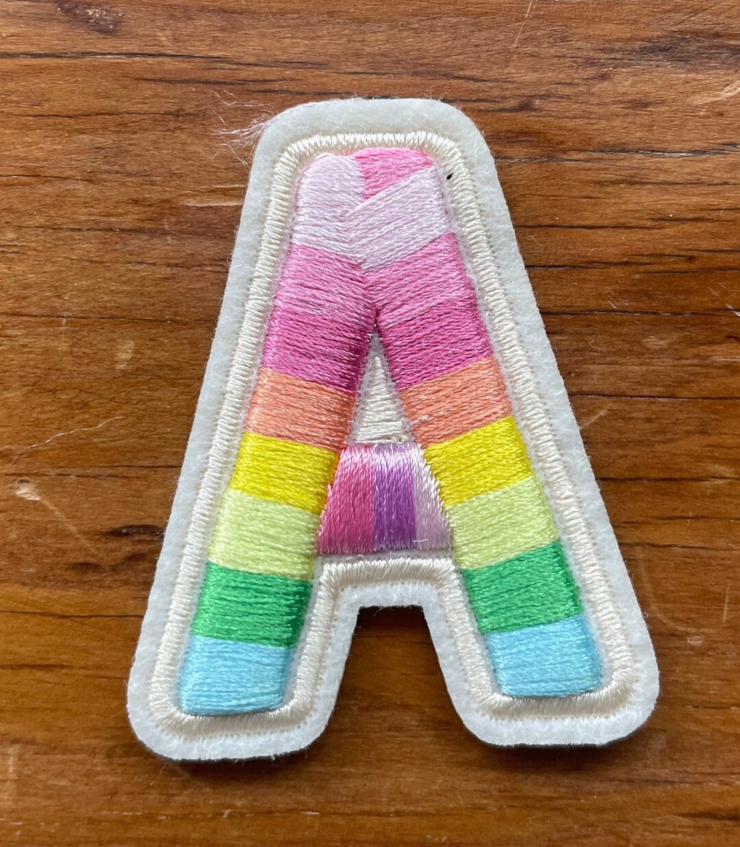 2 Inch Letters A-Z Rainbow Iron on Patch - Etsy