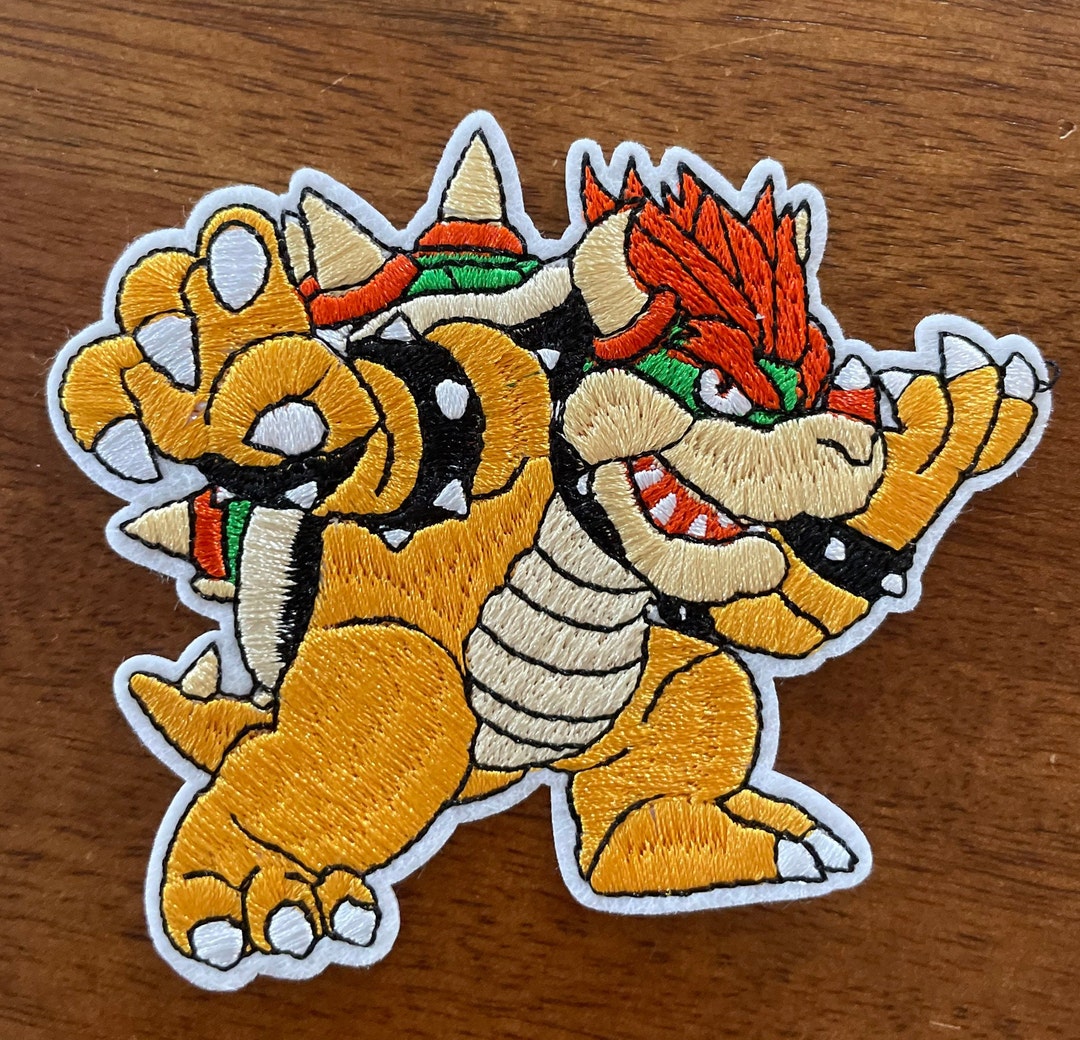 Bowser Mario Kart Inspired Embroidered Iron on Patch - Etsy