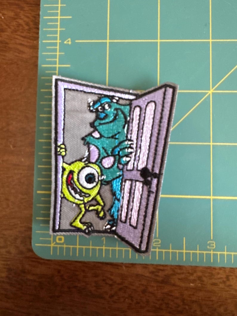 Pixar Mike and Sully Monsters Inc Disney Inspired Embroidered Iron on ...