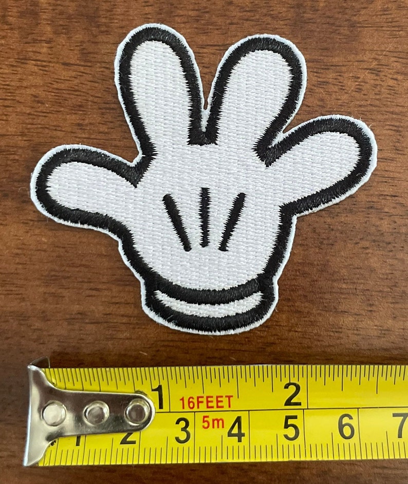 Disney Mickey Mouse Inspired Gloved Hand Embroidered Iron on - Etsy