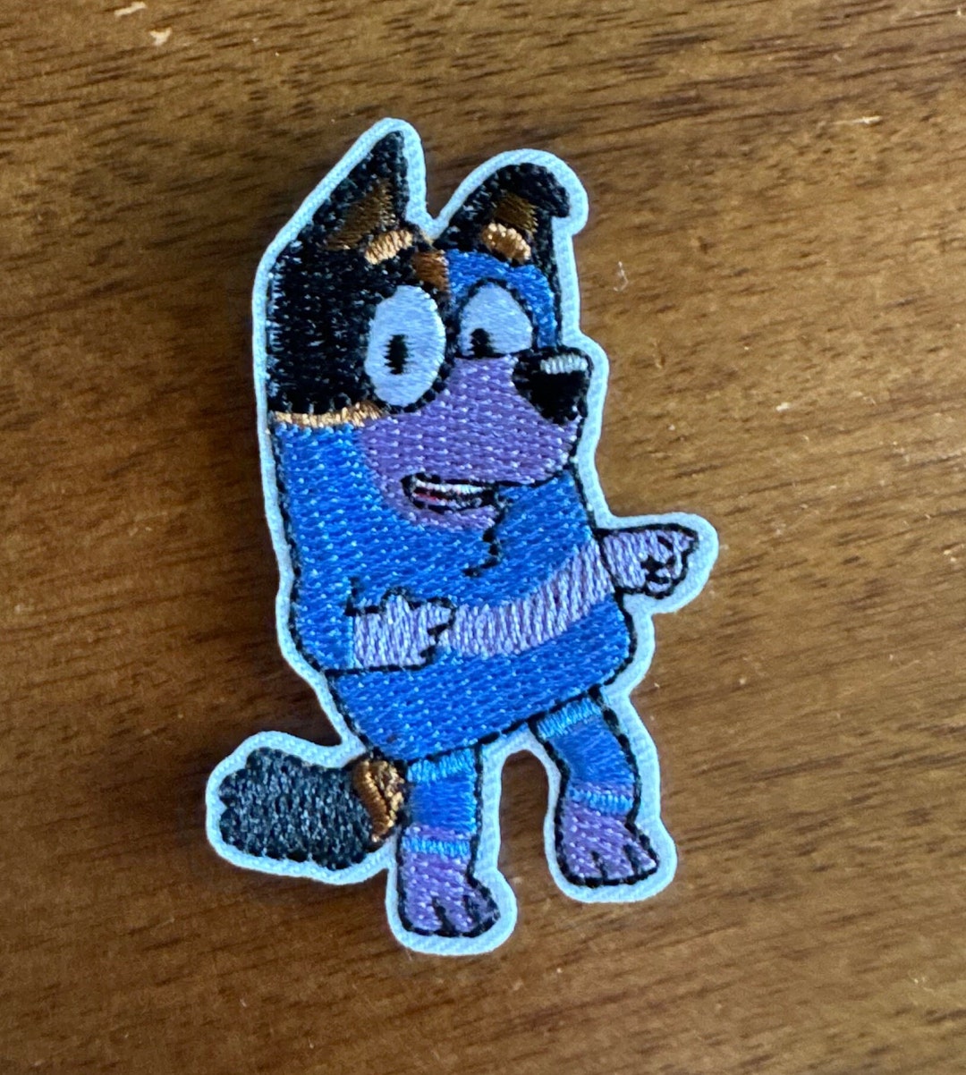 Bluey Inspired Uncle Stripe Disney Embroidered Iron on Patch - Etsy