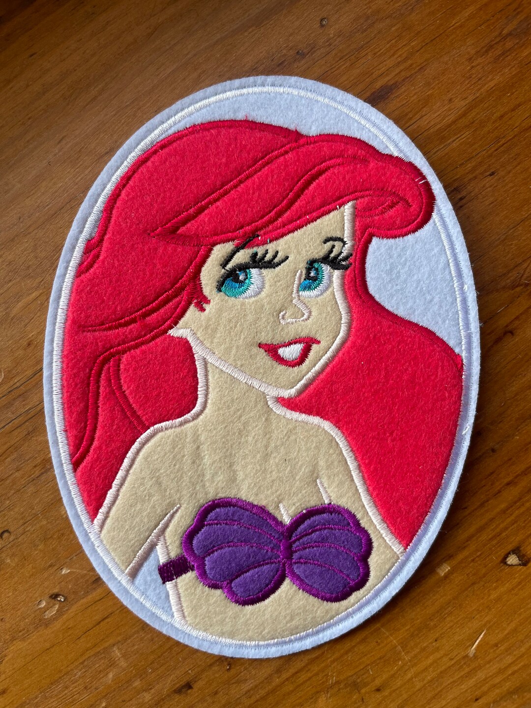 Little Mermaid Ariel Disney Inspired Embroidered Iron on Disney Patch ...