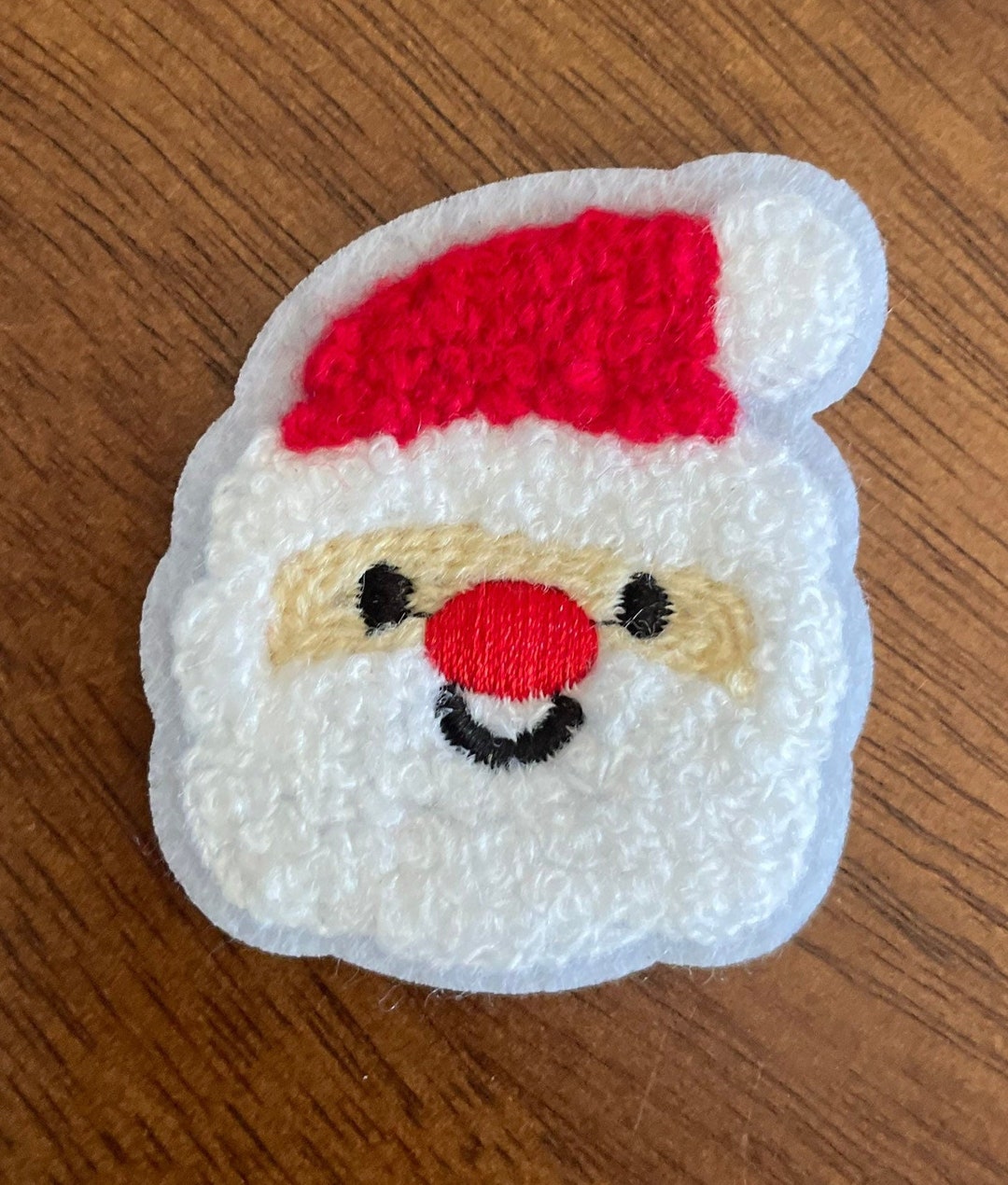 Santa Embroidered Iron on Patch - Etsy