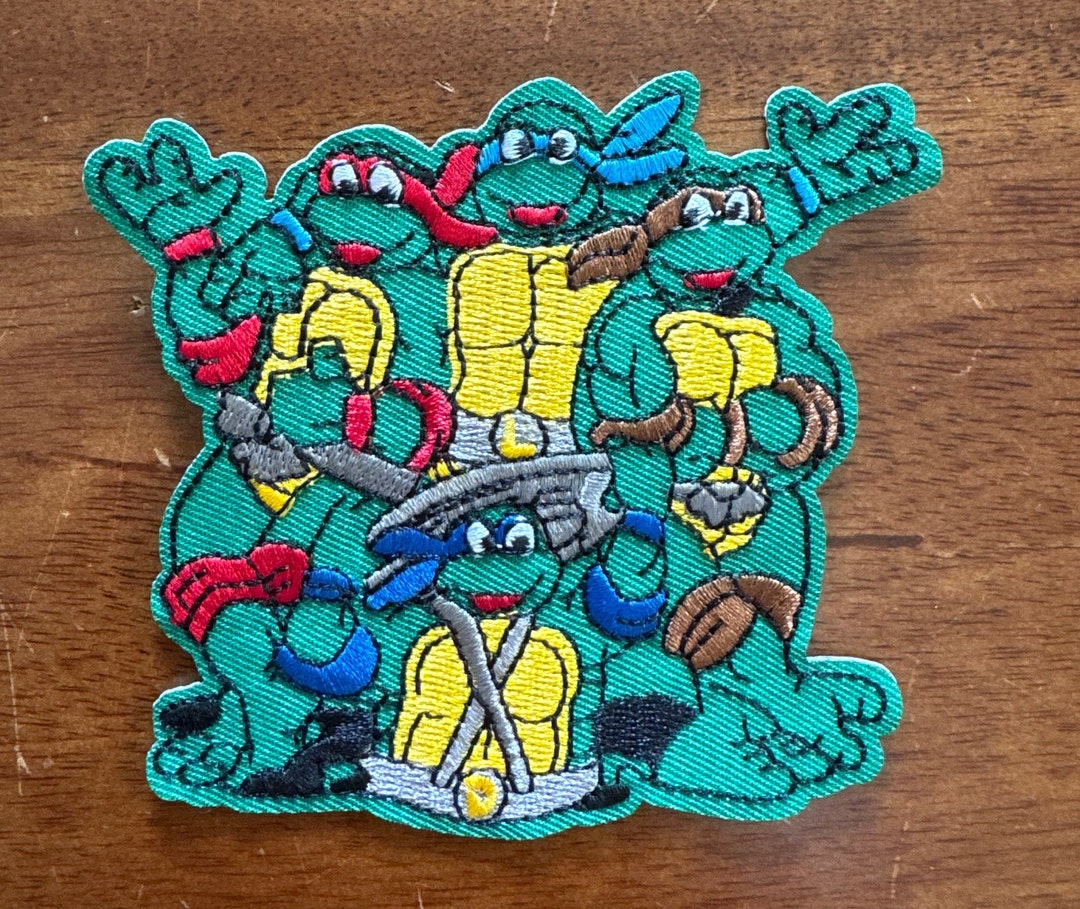 Ninja Turtle Inspired Embroidered Iron on Patch - Etsy