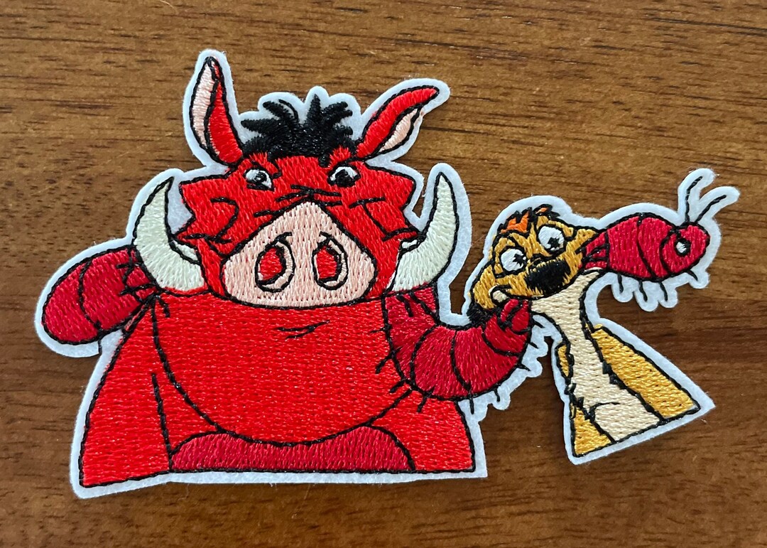Timon and Pumba From Lion King Inspired Embroidered Iron on Patch - Etsy