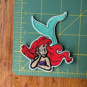 Little Mermaid Ariel Disney Inspired Embroidered Iron on Disney Patch ...