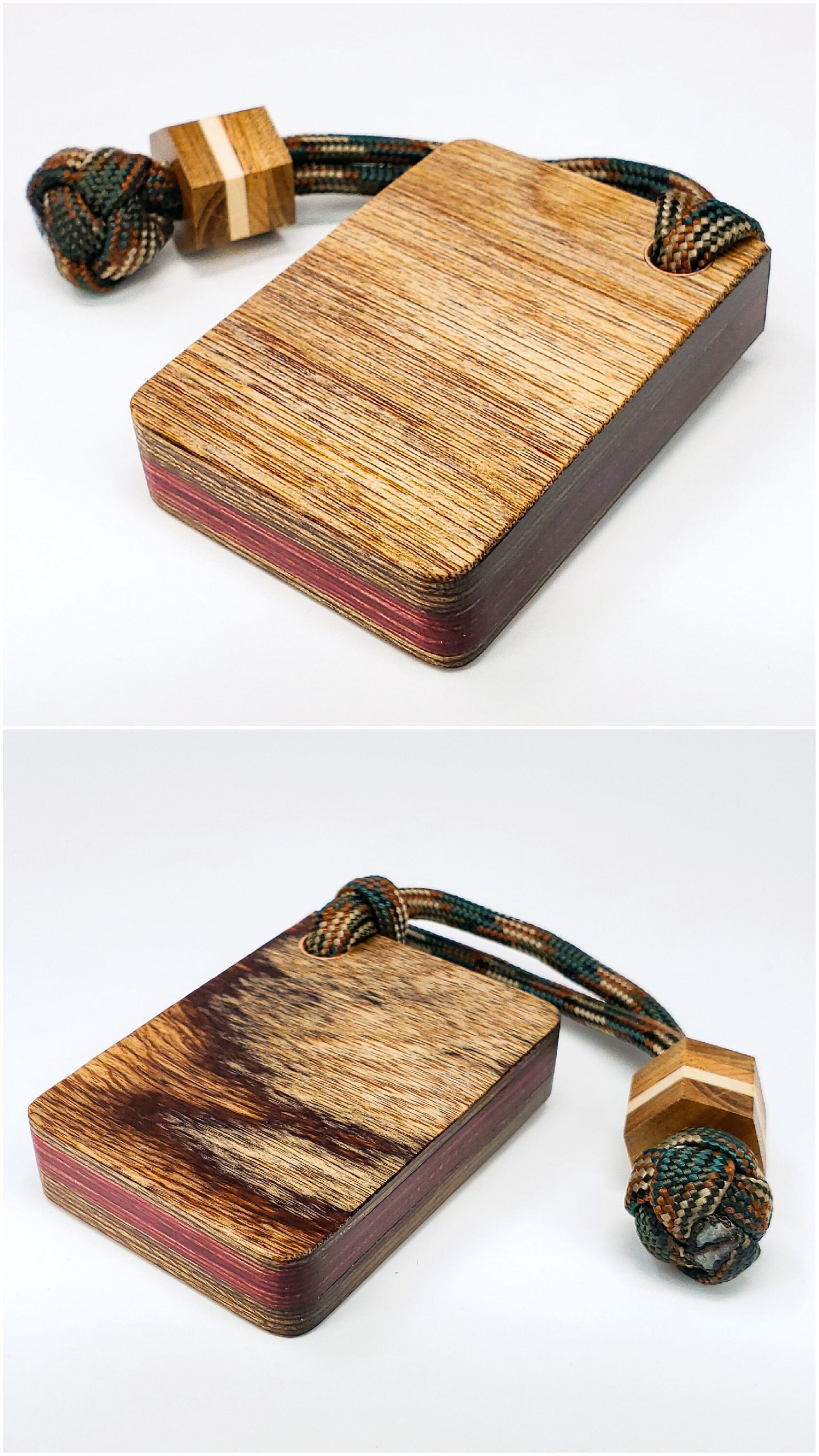 Wood EDC Worry Stone With Paracord and Bead / Everyday Carry Soapbar - Etsy