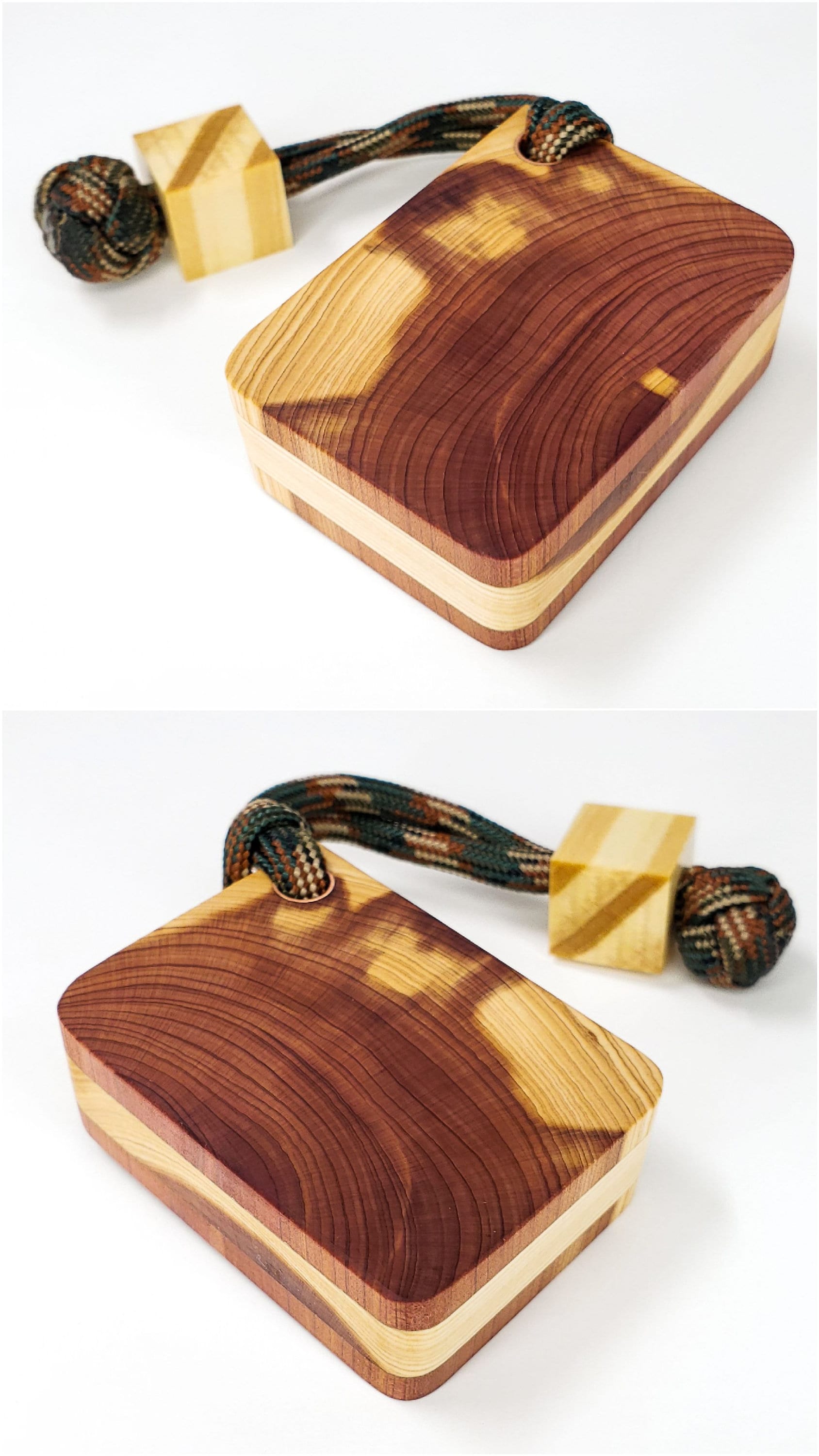Wood EDC Worry Stone With Paracord and Bead / Everyday Carry Soapbar - Etsy
