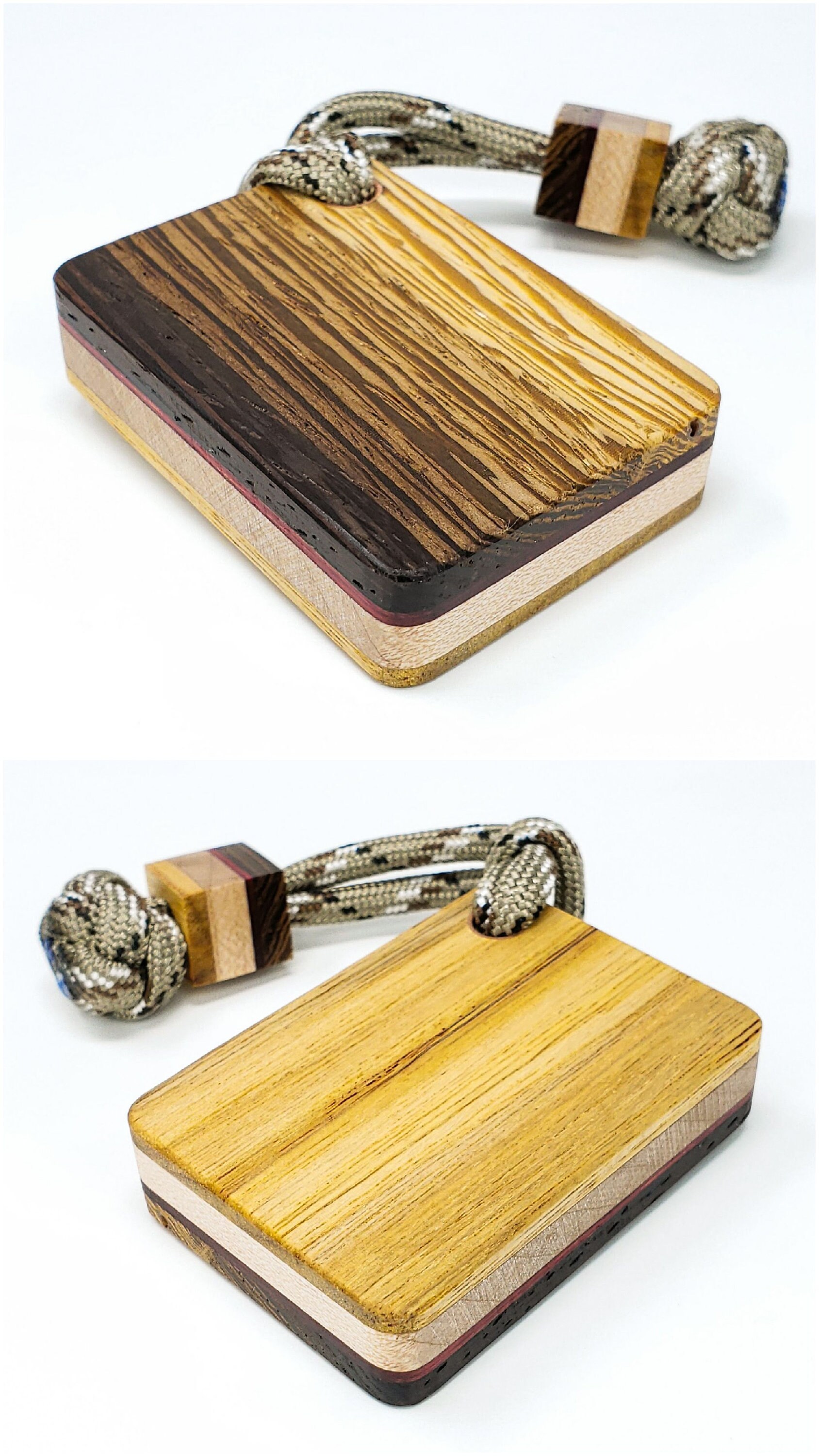 Wood EDC Worry Stone With Paracord and Bead / Everyday Carry Soapbar - Etsy