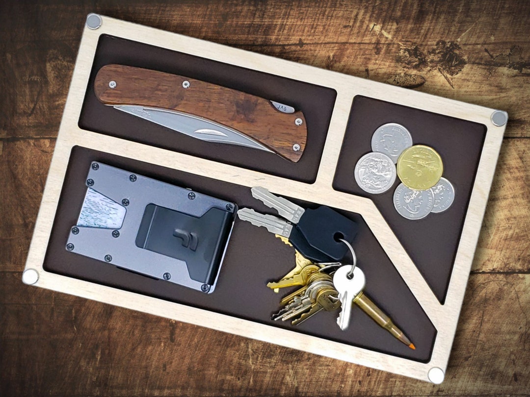 EDC Pocket Dump Trays - Small Wood Catchall Tray for Organization - Etsy