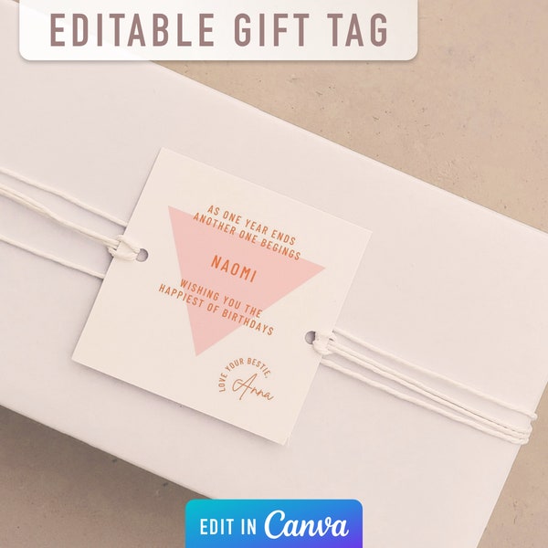 Gift Tag Template Editable Gift Tags Canva Printable Gift Tags Canva ...