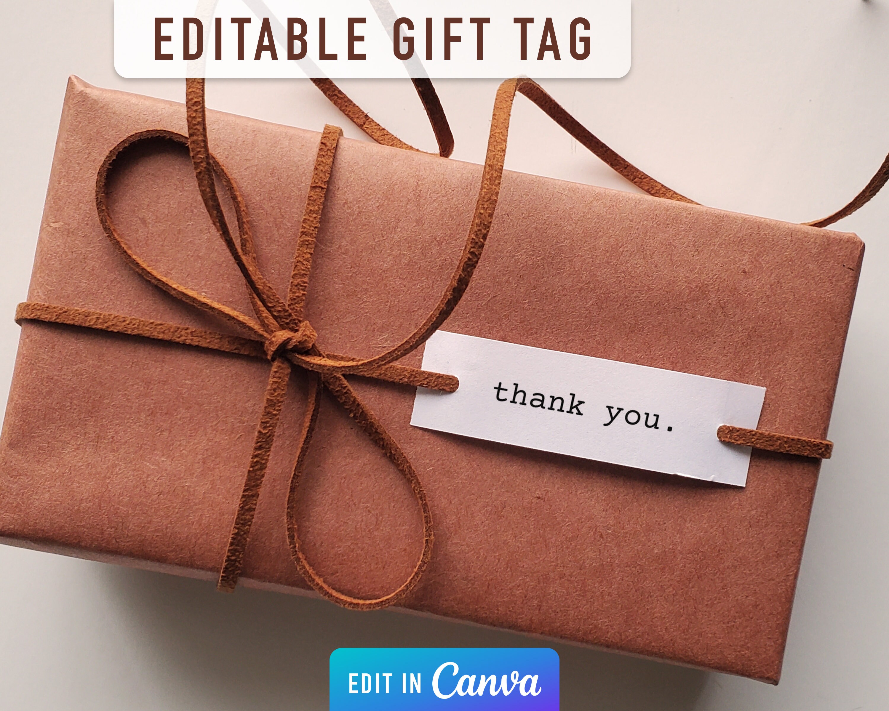 Gift Tag Editable Gift Tag Thank You Gift Tag Ribbon Printable Gift Tag ...
