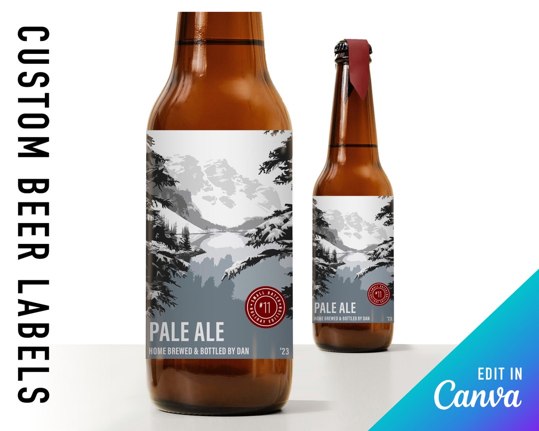 Beer Bottle Label Templates Custom Beer Label Craft Brew Label ...