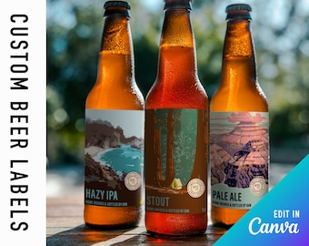 Blue Ribbon Beer Label Funny Beer Label Homebrew Beer Label Adult Beer ...