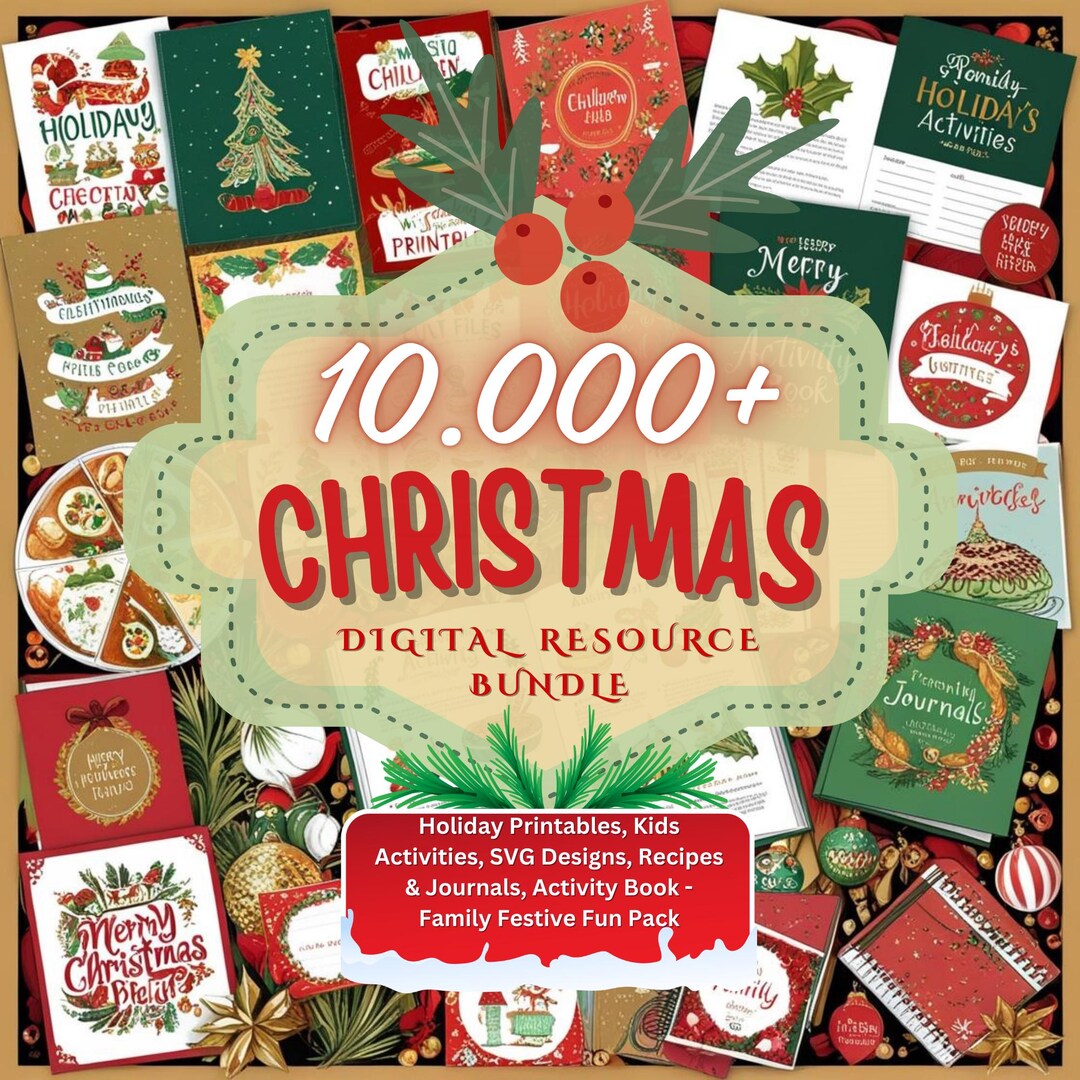 Christmas Digital Bundle: Kids Activities, SVG Designs, Recipes ...