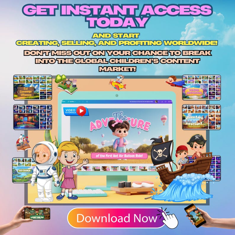 3D Kids Story Creator Bundle: Canva Video Templates, Commercial Use - Etsy