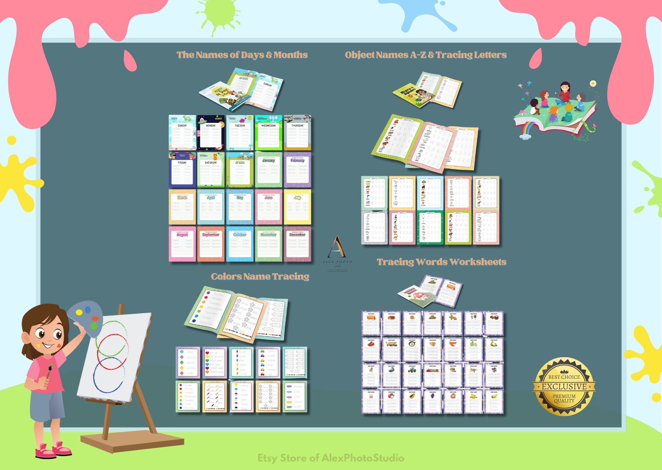 Kids Tracing Ebook: Preschool Learning Sheets With Resell Rights - Etsy