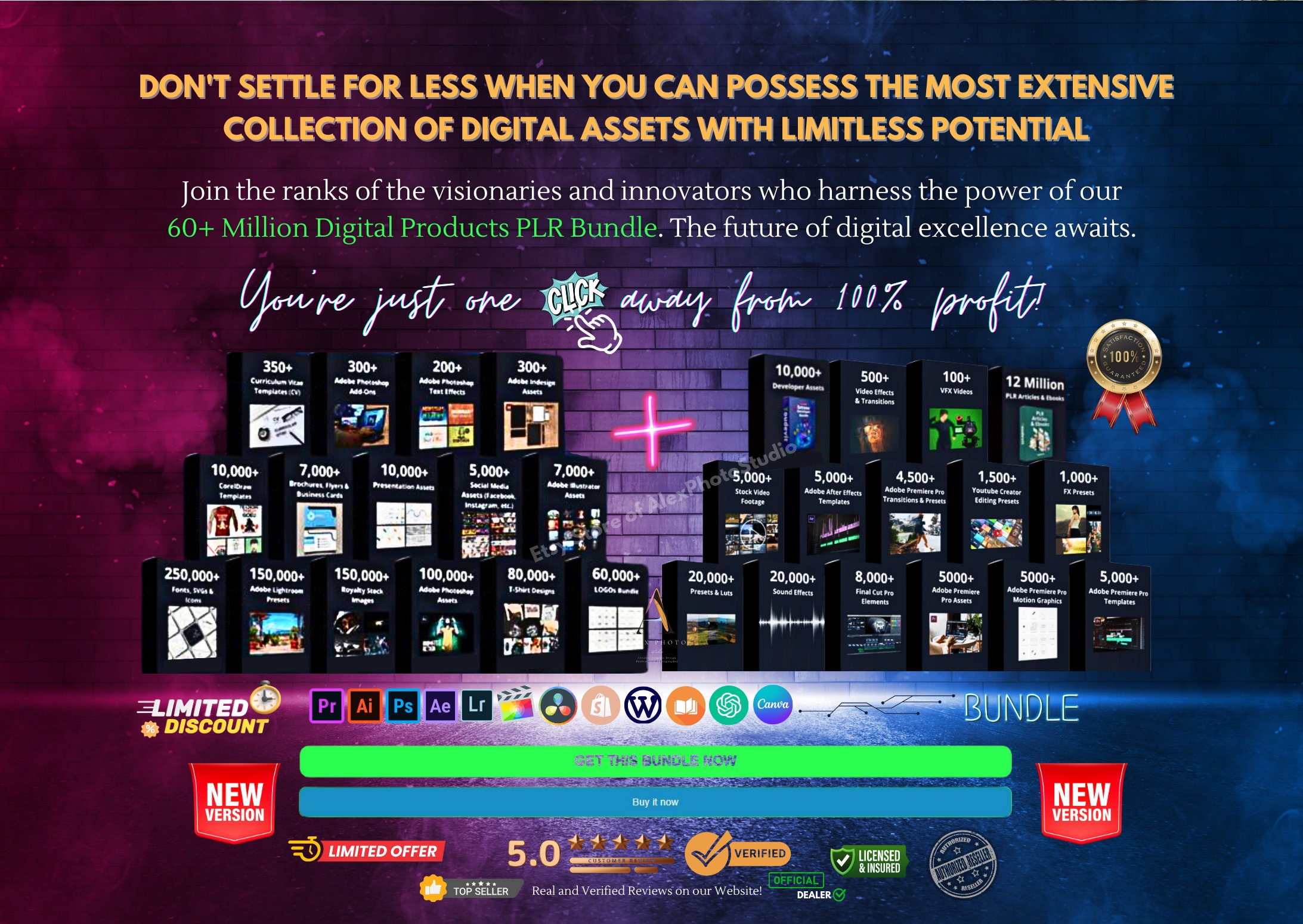 Massive 60 Million Digital Product PLR Bundle, Premium Template ...