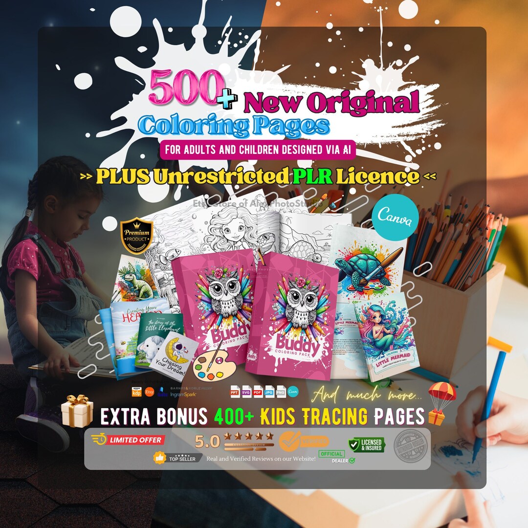 Printable Coloring Pages Bundle for Adults and Kids Fun & Relaxing ...