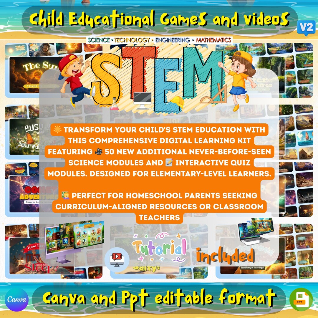 Editable Science Quiz Bundle Interactive Learning Activity for Child ...