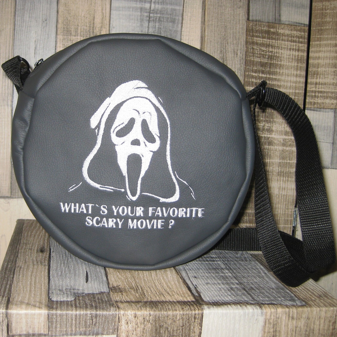 Faux Leather Bag Ghostface, Scream, Shoulder Bag Horror Round - Etsy