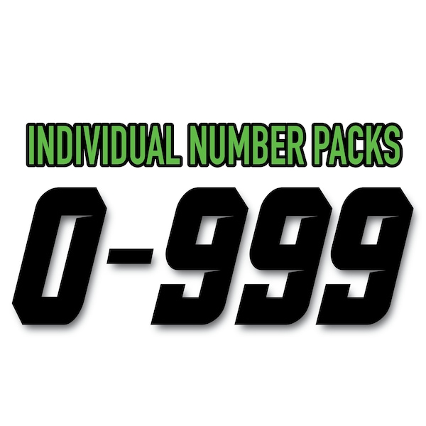 Individual Number Stickers - Etsy