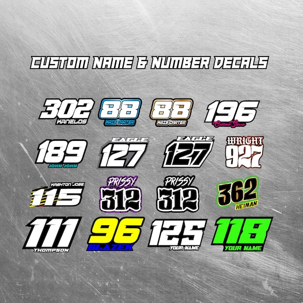 Personalized Moto Racing Stickers - Etsy