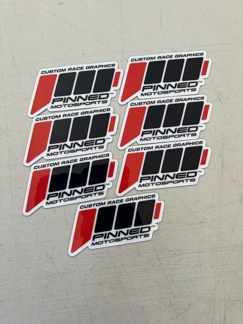 Pinned Motosports Signature Logo Decal Waterproof Stickers - Etsy