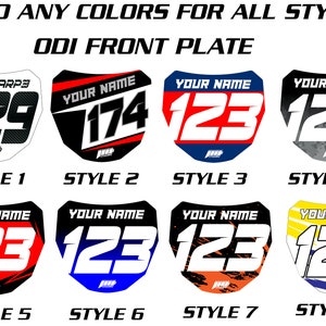 Custom ODI DH | E-bike Front Plate Graphics | Full Custom Number Plates ...
