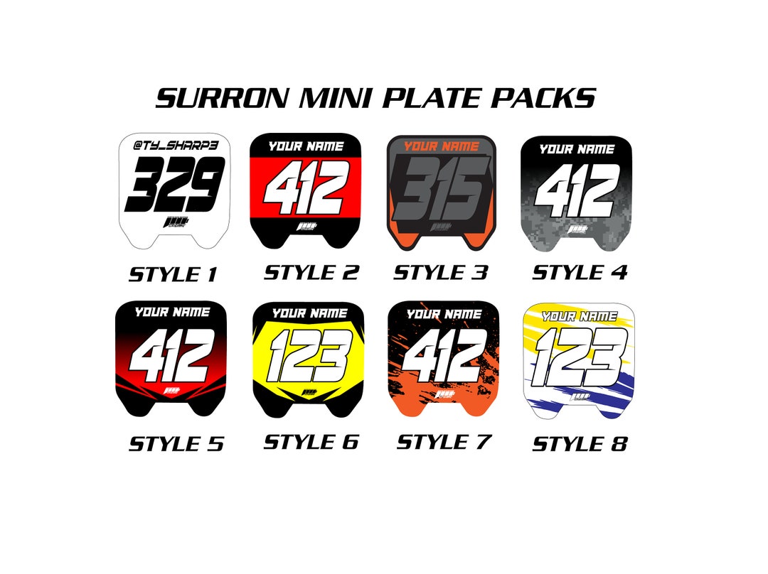 Mini Sur-ron Decal Packs, Mini Plate Decal Pack, Sur-ron Mini Decals - Etsy