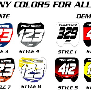 Sur-ron / E-bike Front Plate Graphics, Number Plate Decals, ODI MTB ...